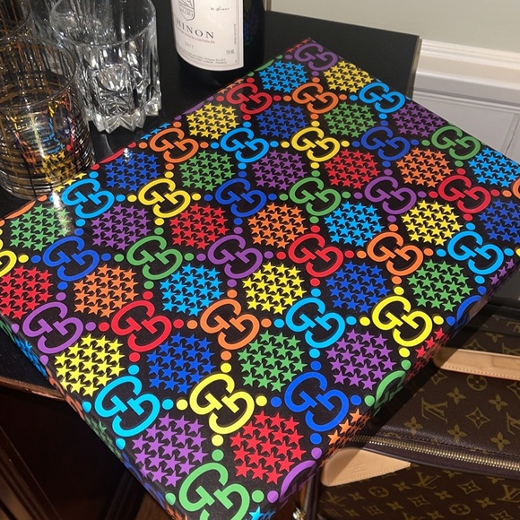 Gucci | Bags | Gucci Gg Large Hard Box Scarf Box Gift Box Psychedelic ...